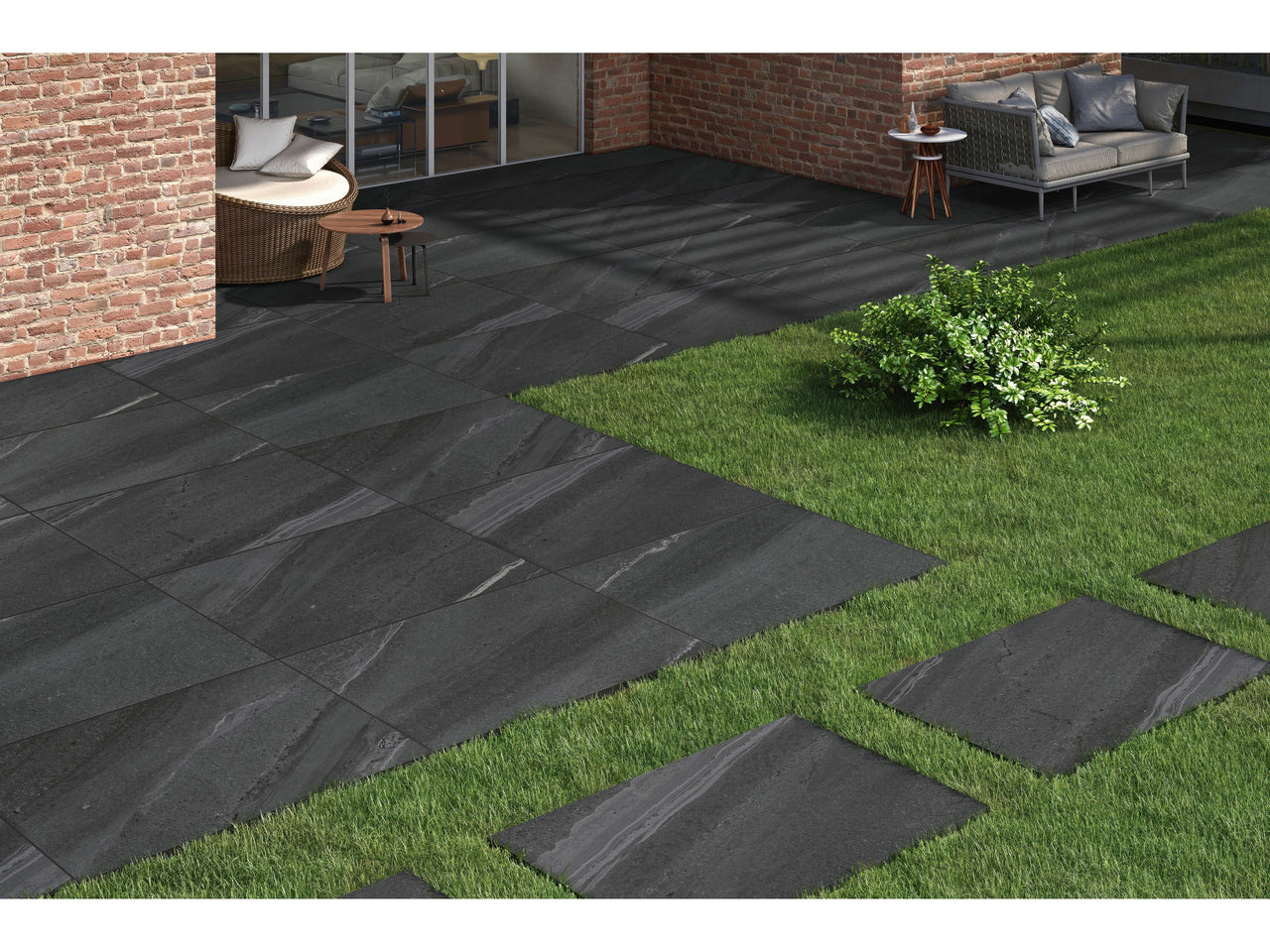 Dunstone Black Porcelain Paving 900 X 600Mm | Order Now