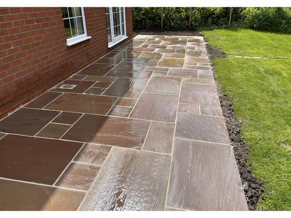 Autumn Brown Natural Sandstone Paving