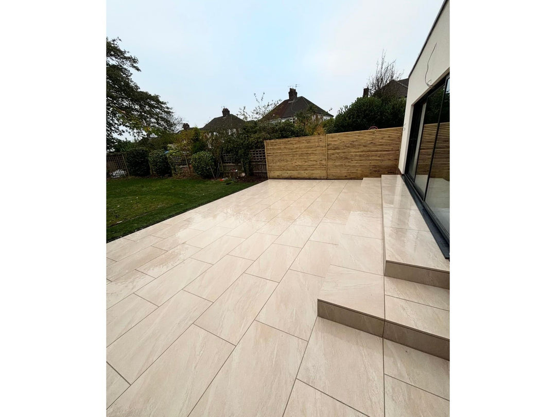 Country Cream Porcelain Paving - 900 x 600mm | UK Delivery
